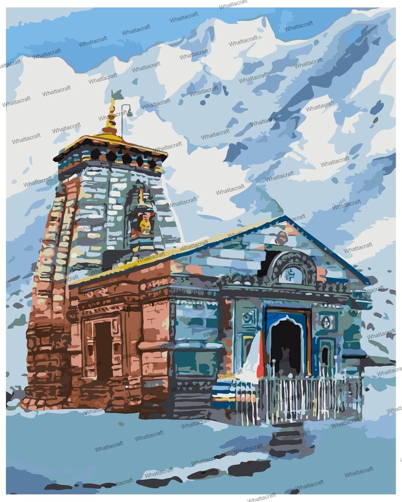 Kedarnath Temple - Rolled Paint By Numbers | Whattacraft