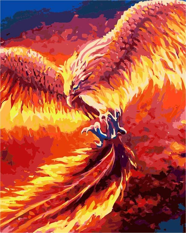 Phoenix Rises Again - Rolled Paint By Numbers | Whattacraft