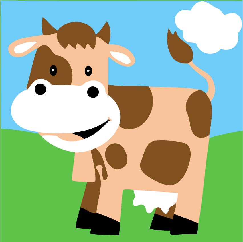 Rolled Mini Paint by Numbers - Smiling Cow | Whattacraft